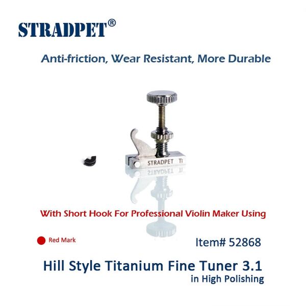 Fine Tuner Titanium Violin Loop, Short Hook, Bright